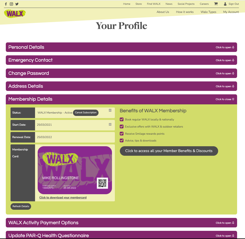 Have you got a WALX card?